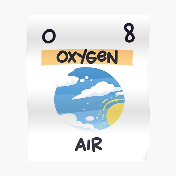 "Oxygen For Air Periodic Table Gift" Poster for Sale by TTFMerch ...