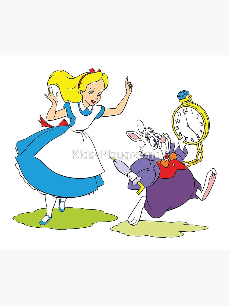 "Alice In Wonderland - Alice and the White Rabbit" Poster for Sale by ...