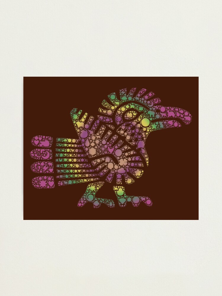 Lámina fotográfica «AZTEC BIRD SYMBOL BIRD DESIGN - DISEÑO DE AVE ...