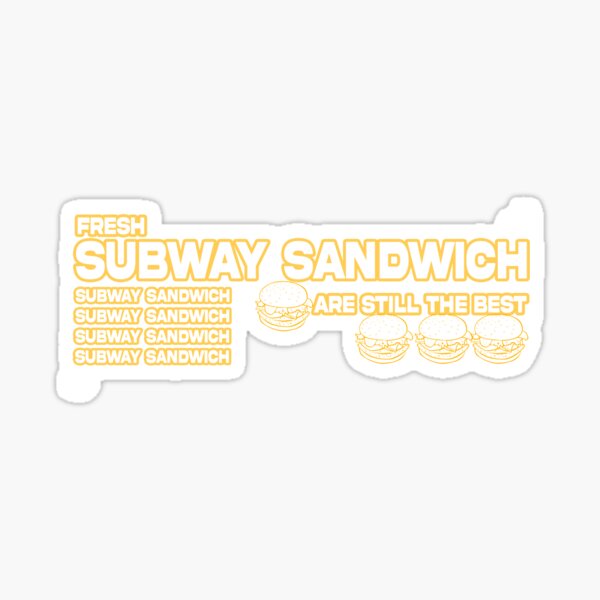 "subway sandwich tee,tshirst design" Sticker by Bigdaddy003 | Redbubble