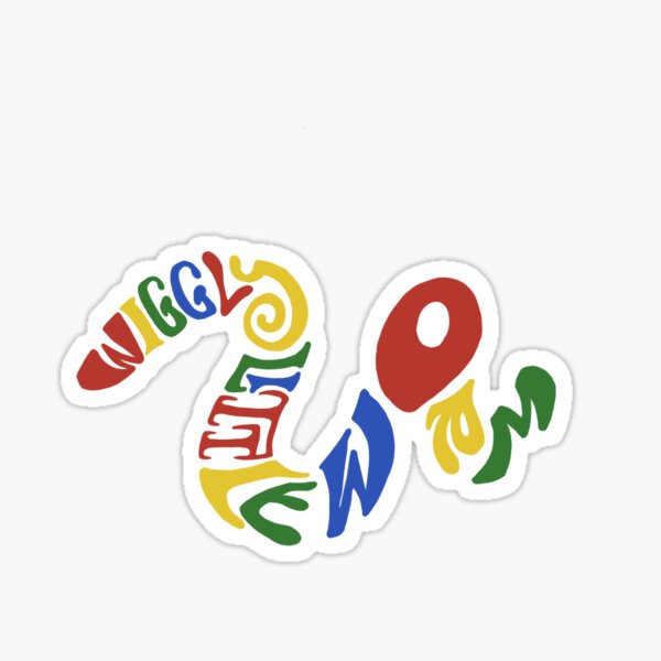"wiggly little worm (color)" Sticker by lemonheadarts | Redbubble