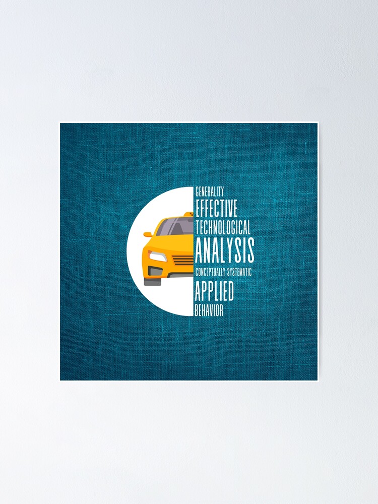 "7 Dimensions of ABA - Get A Cab" Poster by ResourcefulBCBA | Redbubble