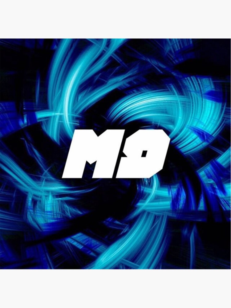 "M9 Block Logo with Blue Swirl Background" Sticker for Sale by ...