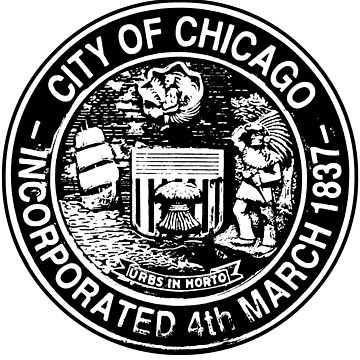 "City of Chicago Illustration / Emblem." Sticker for Sale by ...