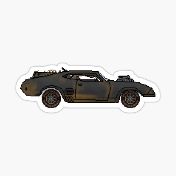 "Pixel Mad Max V8 Interceptor Pixel Rally Game Car" Sticker for Sale by ...