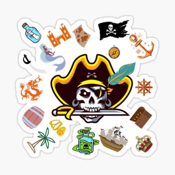 "Pirates of the caribbean " Sticker for Sale by Grandeurdesigns | Redbubble