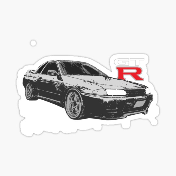 "GT-R R32 Skyline V-spec Initial d, night kids" Sticker for Sale by ...