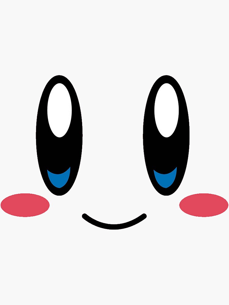 "My cute Kirbi face !" Sticker for Sale by cindyvgy | Redbubble