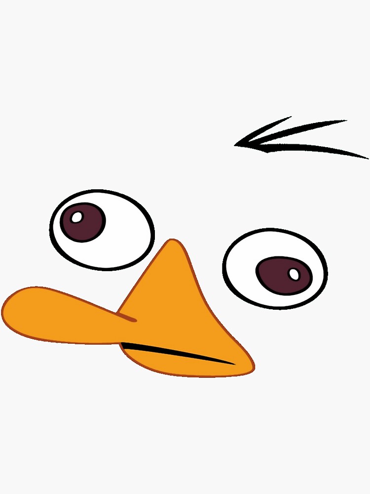 "Perry the Platypus Face ! [UltraHD]" Sticker for Sale by cindyvgy ...