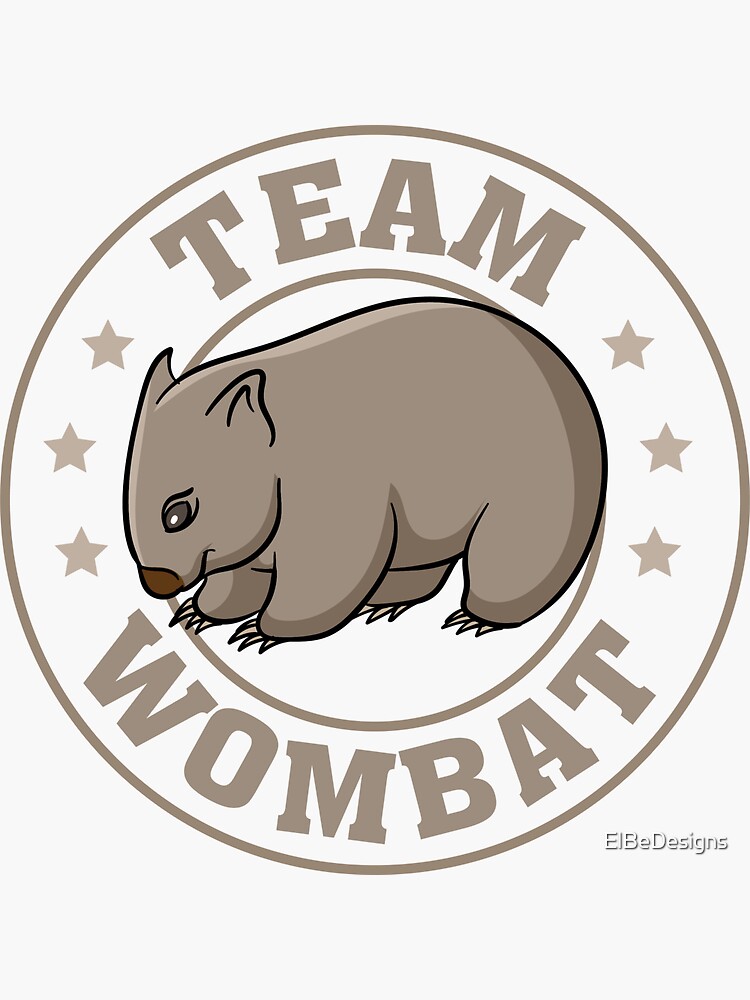 "Team wombat" Sticker by ElBeDesigns | Redbubble