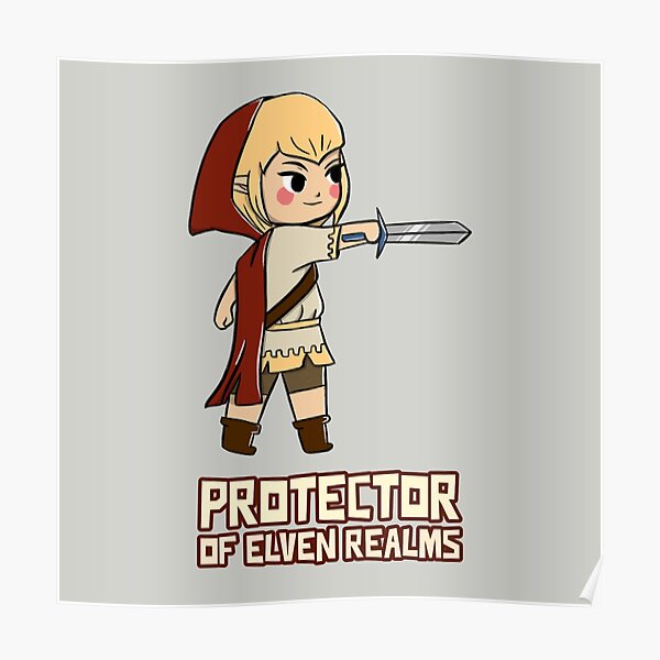 Póster «Chibi Protector de Elven Realms Elf Ranger Thief RPG» de WPahat ...