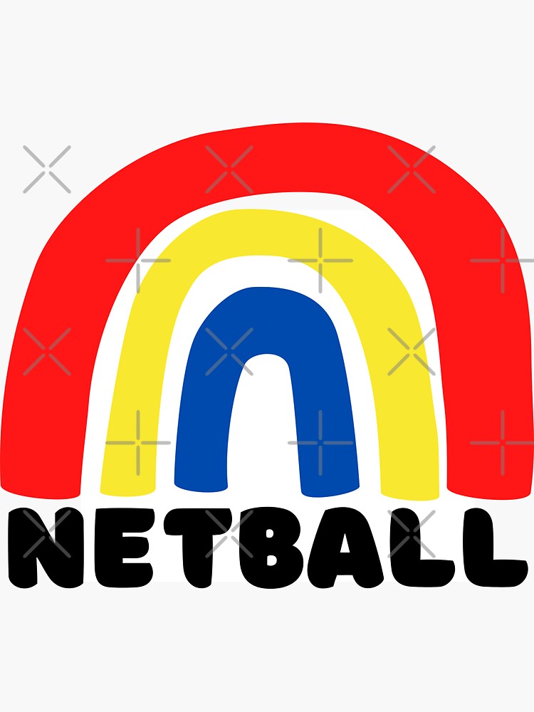 "Netball rainbow." Sticker for Sale by TheGreenGoat | Redbubble