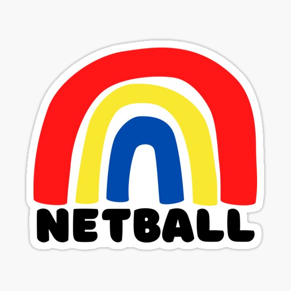 "Netball rainbow." Sticker for Sale by TheGreenGoat | Redbubble