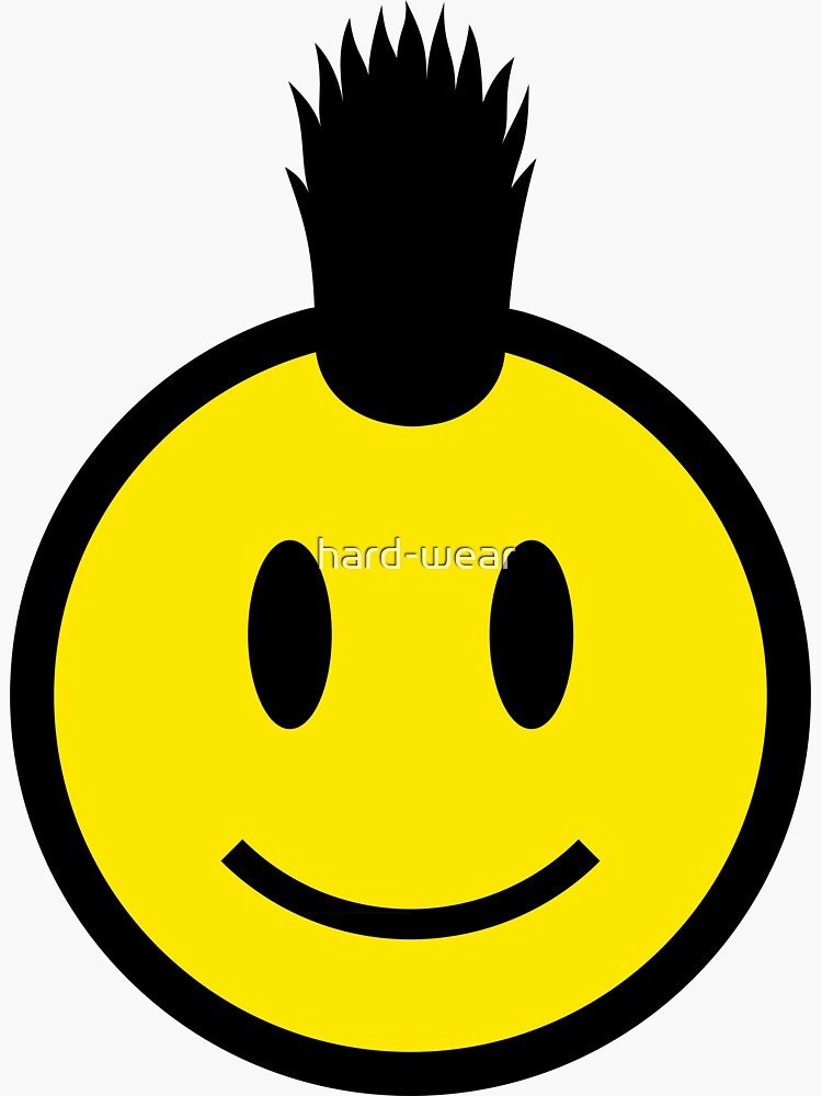 "Punk Smiley" Sticker by hard-wear | Redbubble