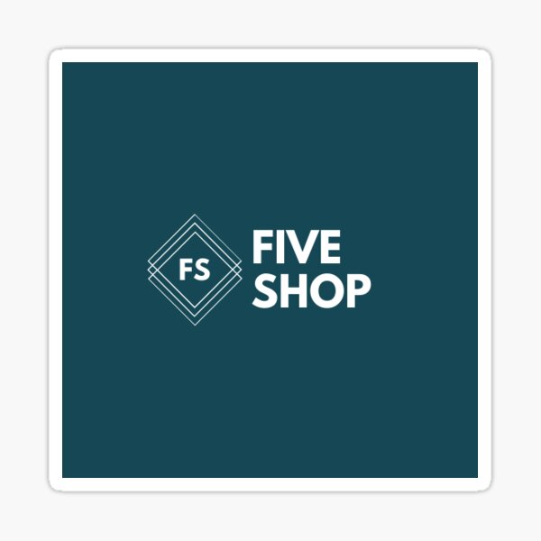 "Five Shop logo!" Sticker for Sale by FiveStore | Redbubble