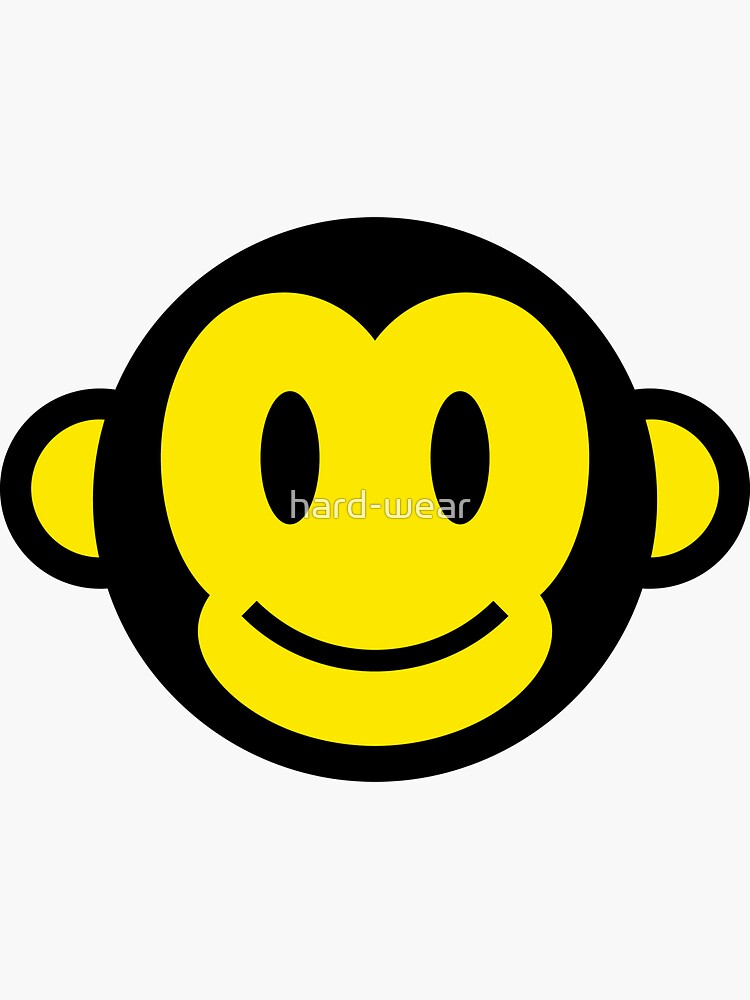 "Monkey Smiley" Sticker for Sale by hard-wear | Redbubble
