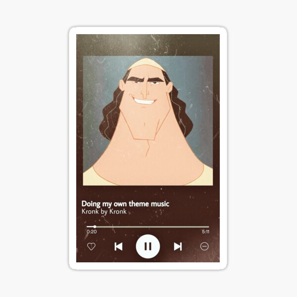 "Kronk's New Single - Kronk from 'The Emperor's New Groove'" Sticker ...