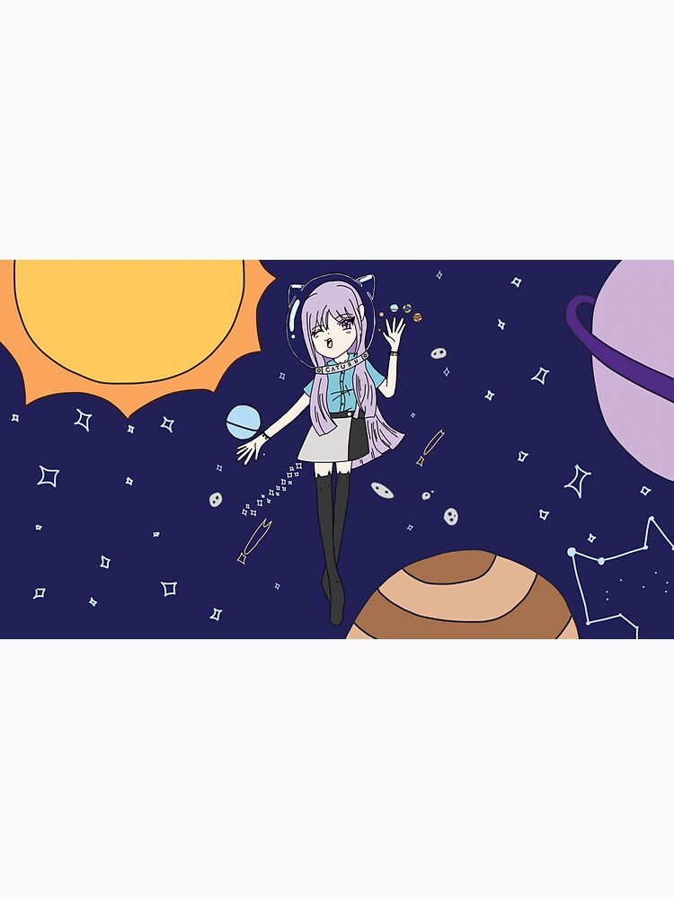 "Neko Space Cat Anime Girl" Sticker for Sale by STUDIO-72 | Redbubble