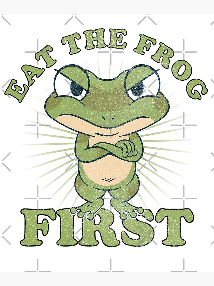 ""Eat The Frog First" Vintage Comic Time Management" Poster for Sale by ...