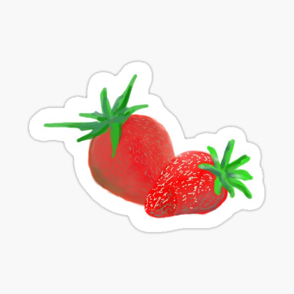 "just 2 strawbs" Sticker for Sale by ivyelf | Redbubble