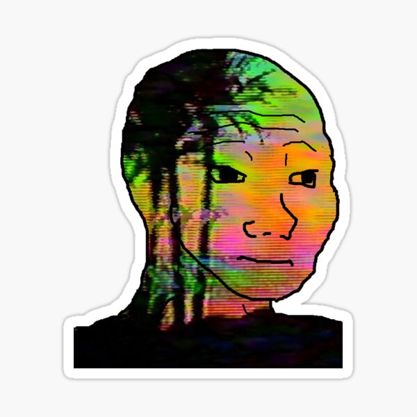 "Retro Wojak" Sticker by PixelsPlus | Redbubble