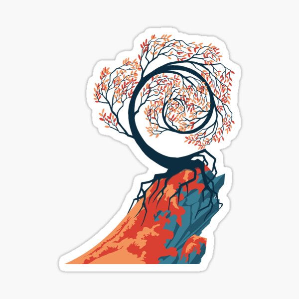 "Twirly Tree" Sticker for Sale by Floskfinger | Redbubble