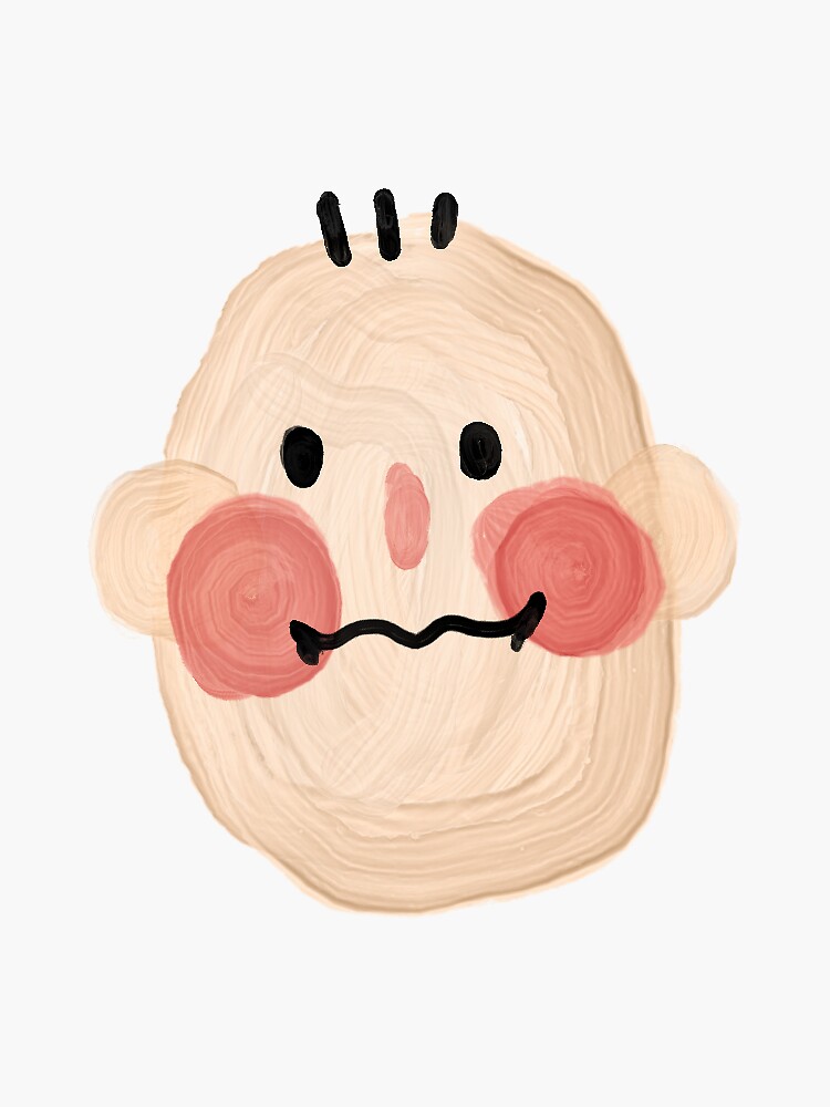"Baby Face" Sticker for Sale by elacanal | Redbubble