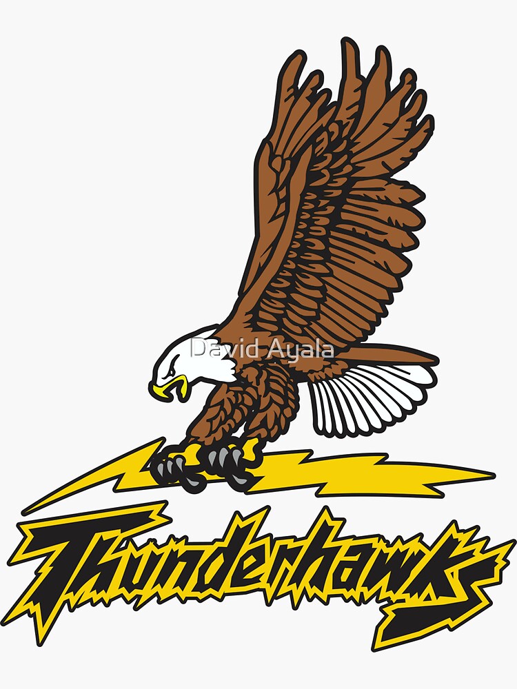 "Thunderhawks Sports Logo" Sticker by DavidAyala | Redbubble