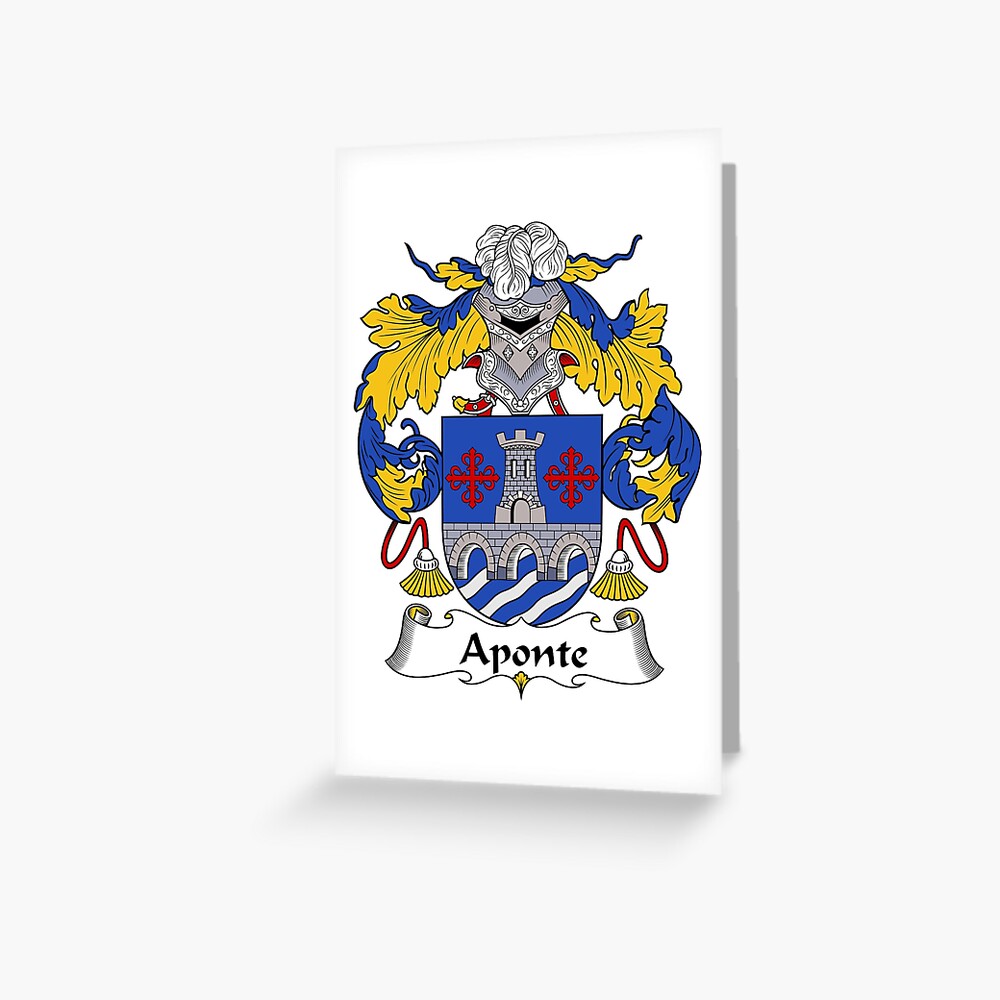Tarjetas de felicitación «Escudo de armas de Aponte / cresta de la ...
