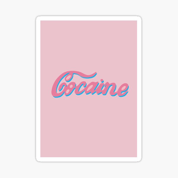 "Cocaine fun typographic print" Sticker for Sale by ashu6ashu | Redbubble