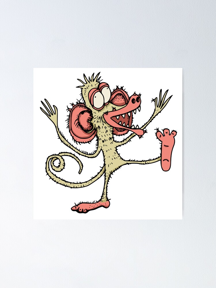 Póster «Rattus Rattus, una rata monstruosa blanca loca» de krisevansart ...