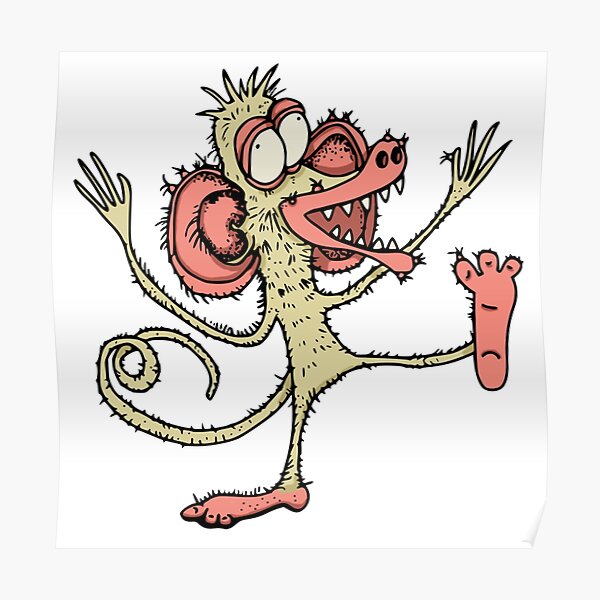 Póster «Rattus Rattus, una rata monstruosa blanca loca» de krisevansart ...