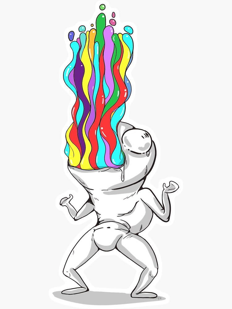 "Rainbow Puke" Sticker for Sale by Mutimut | Redbubble