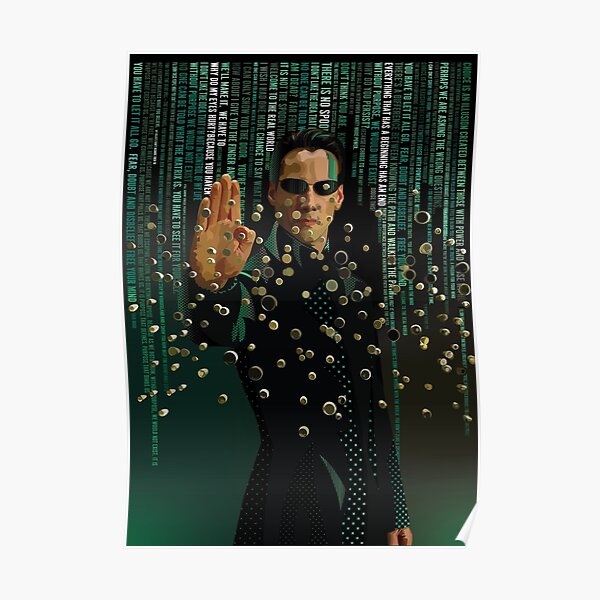 "Neo, The Matrix, Matrix Quotes" Poster for Sale by FuzionDezigns ...