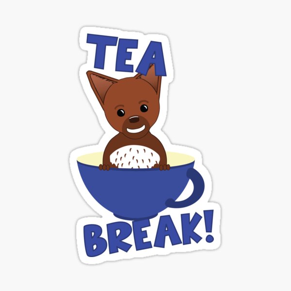 "Tea Break!" Sticker for Sale by Bugs-Boutique | Redbubble