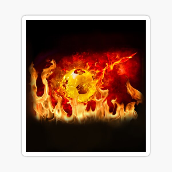 " football on fire Masks" Sticker for Sale by JD369 | Redbubble