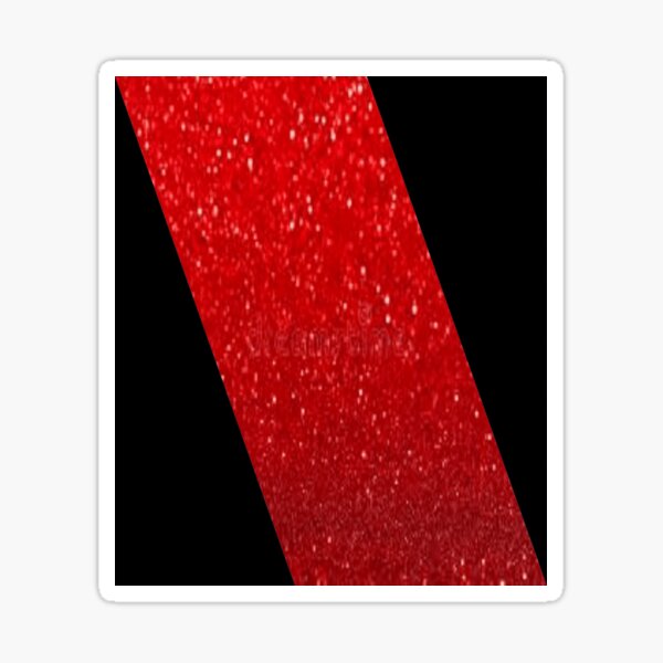"black background with sparkly red sash" Sticker for Sale by nigejohn ...