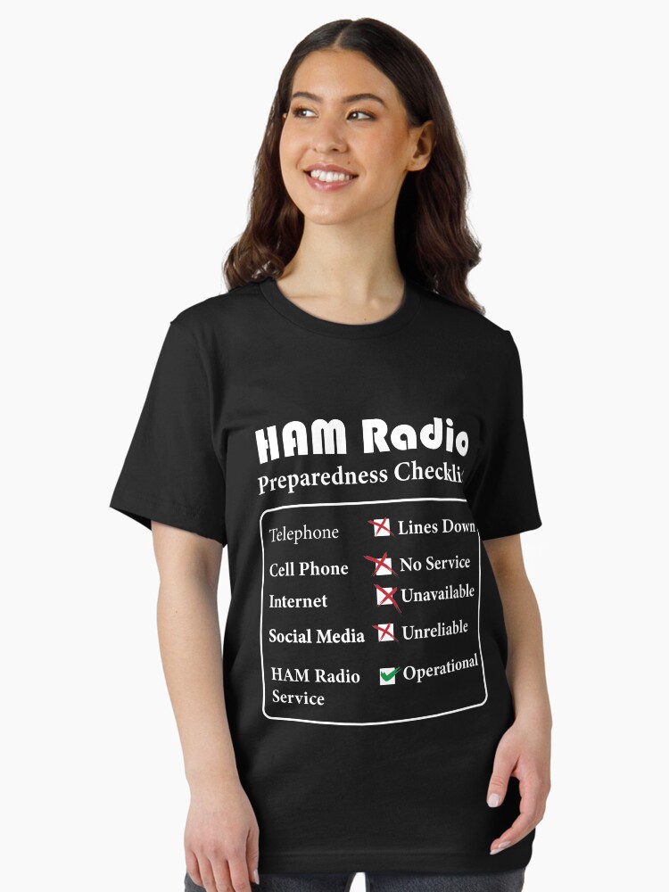 "HAM Radio Preparedness Checklist" Essential T-Shirt for Sale by ...