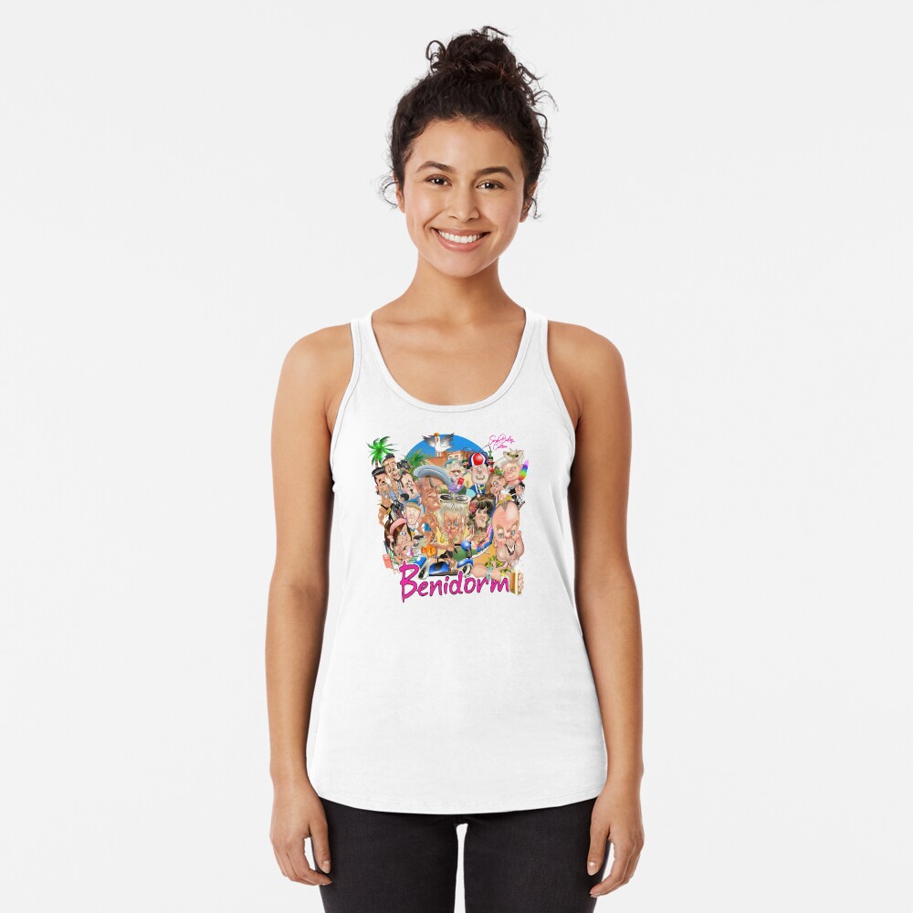 "Benidorm!" Sticker for Sale by SARAH BAILEY CARTOONS | Redbubble