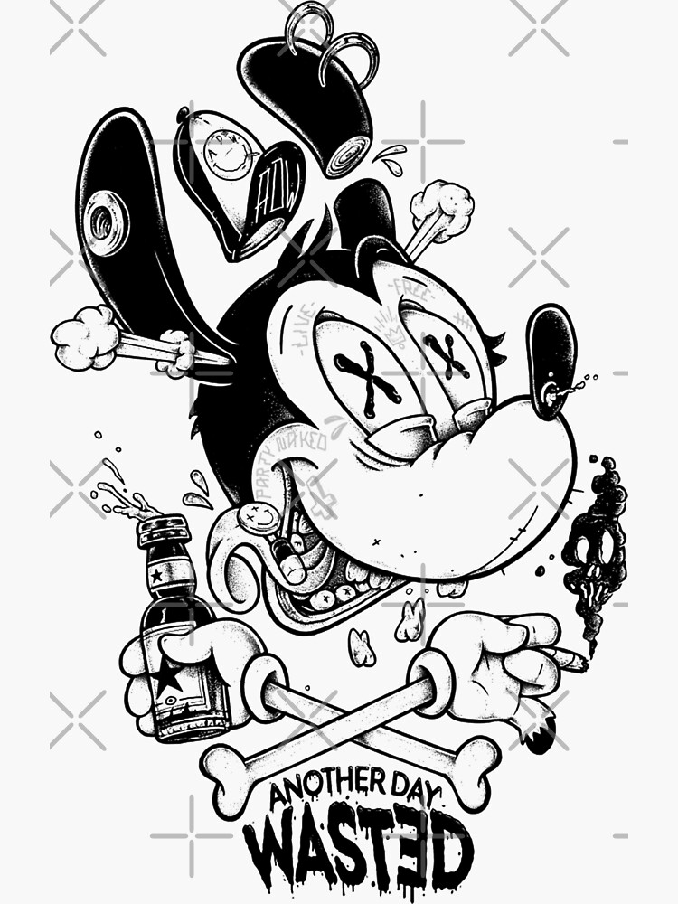 "Smooked Mikey Weed" Sticker for Sale by RosedesignArt | Redbubble