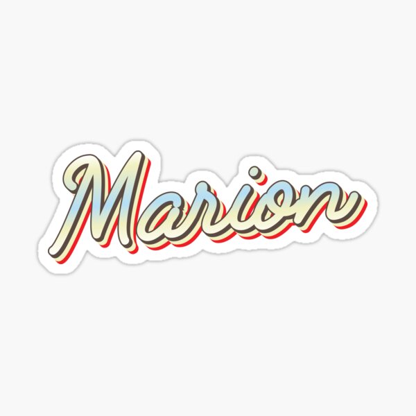 "Marion College Town Script 1" Sticker for Sale by Lokalista | Redbubble