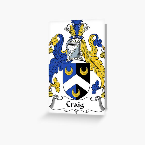 "Craig Coat of Arms / Craig Family Crest" Greeting Card for Sale by ...