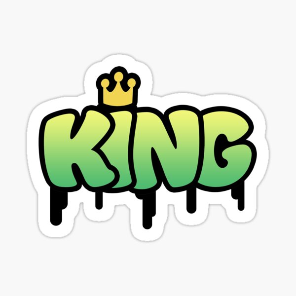 "King" Sticker for Sale by lboisvert | Redbubble