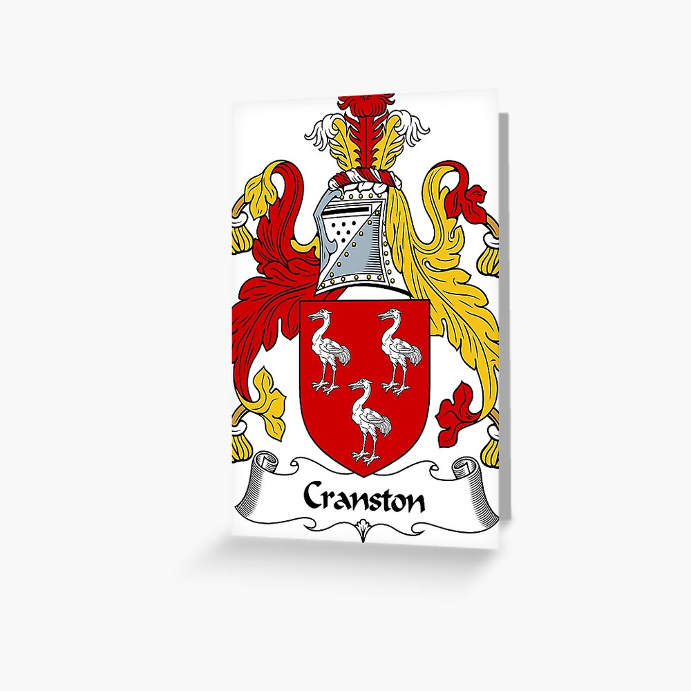 "Cranston Coat of Arms / Cranston Family Crest" Greeting Card by ...