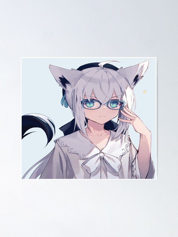 "Shirakami Fubuki fox girl" Poster by Minnorita | Redbubble