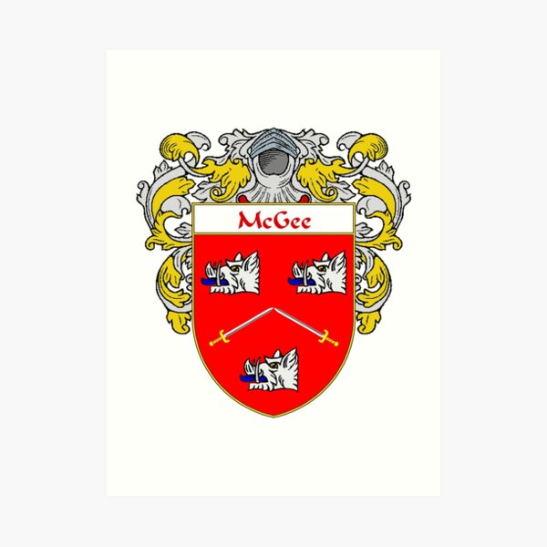 "McGee Coat of Arms/Family Crest" Art Print by IrishArms | Redbubble