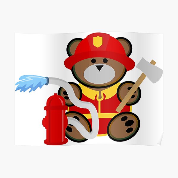 "FireBear" Poster by Brokens-Bears | Redbubble