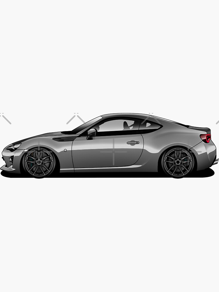 "GT86 Gray" Sticker for Sale by Jalcalart | Redbubble