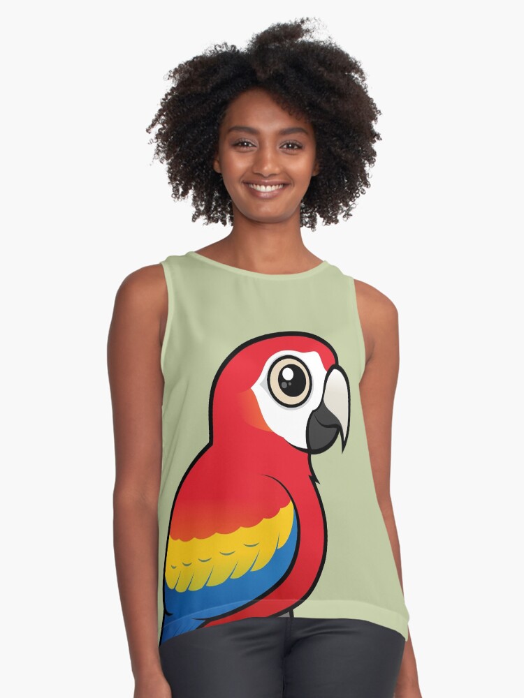 "Birdorable Scarlet Macaw" Sticker for Sale by birdorable | Redbubble