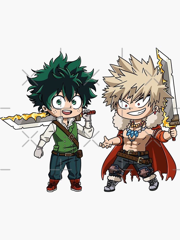 "BKDK Fantasy AU - My Hero Academia" Sticker for Sale by hanodeart ...